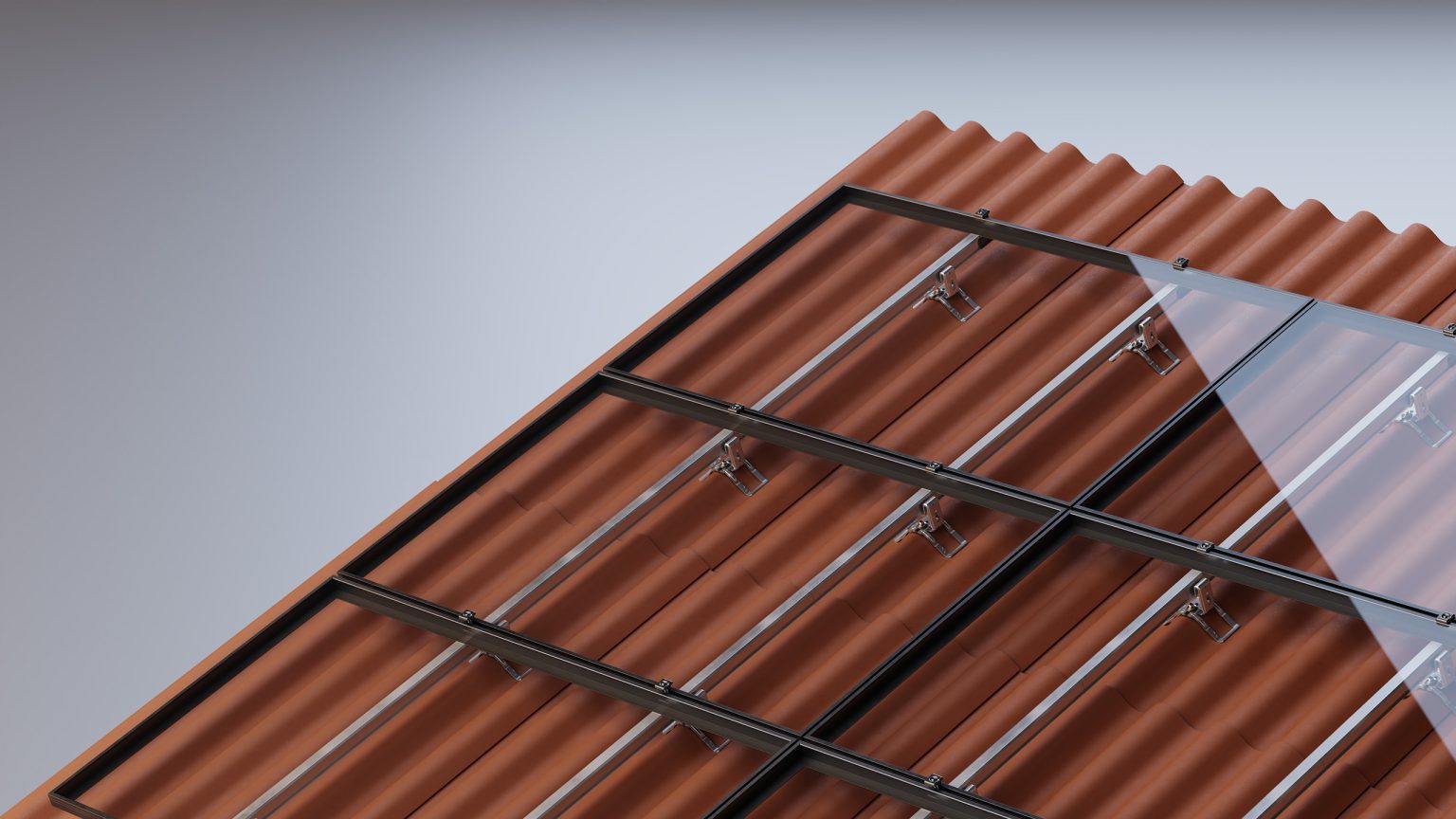 ClickFit EVO Corrugated roof - Esdec solar panel mounting systems